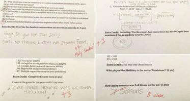 7 Hilarious Extra Credit Questions Asked By This Statistics Professor