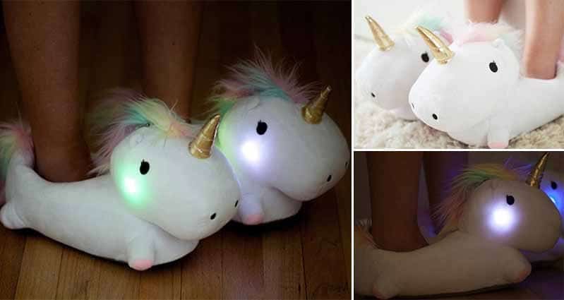 These Adorable Light-Up Slippers Are A Must Have For Unicorn Lovers