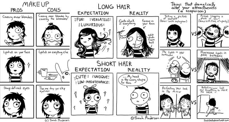 15 Hilarious Cartoons That Any Girl Will Be Able To Identify With