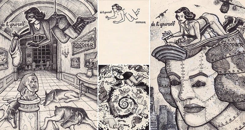 25 Incredible Illustrations Based On The Same Doodle