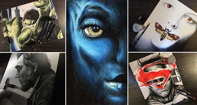 12 Incredible Movie Poster Images Created With Just Colored Pencils