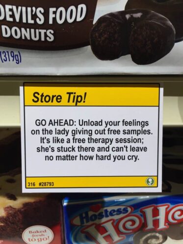 10 Amusing 'Store Tips' Planted By Someone With A Sense Of Humor