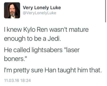 14 Hilarious Tweets From A Very Lonely Luke Skywalker - Part 1