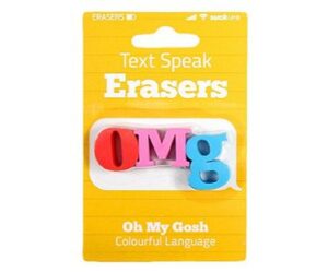 OMG Text Talk Erasers