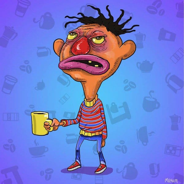 14 Illustrations Showing Famous Cartoon Characters Before Drinking ...