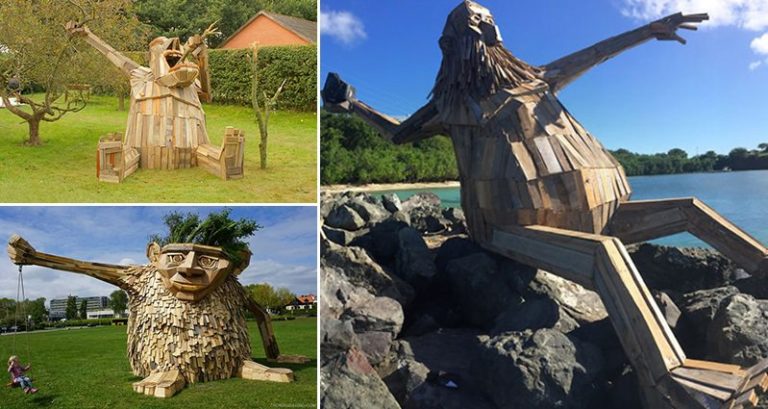 7 Incredible And Creative Giant Sculptures Created From Scrap Wood