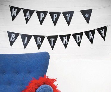 Chalkboard Paper Bunting Flags