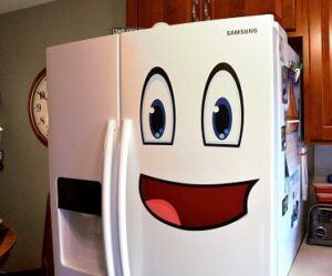 Smiley Face Fridge Decal