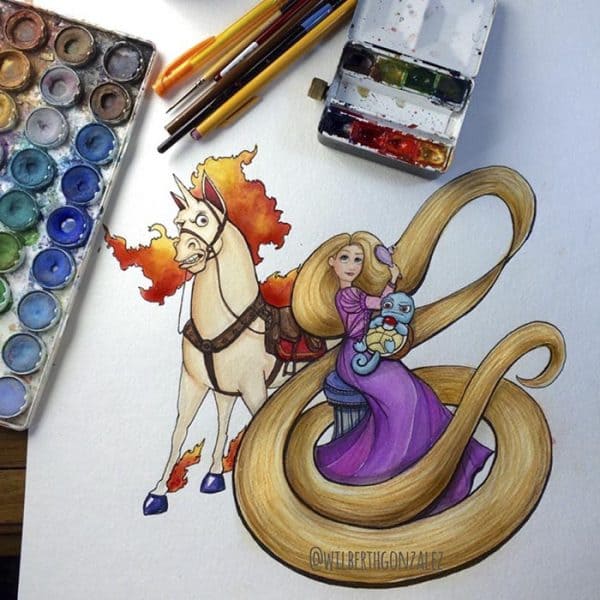 9 Illustrations Featuring Disney Princess Sidekicks Turned Into Pokemon