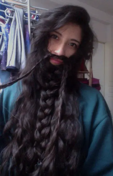 15 Women Who Used Their Hair To Make Wonderful Beards That Will Make ...