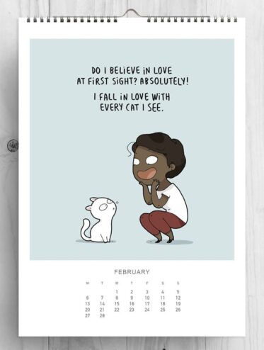 13 Images Showcasing The New And Awesome 2017 Cat Calendar By 'Lingvistov'