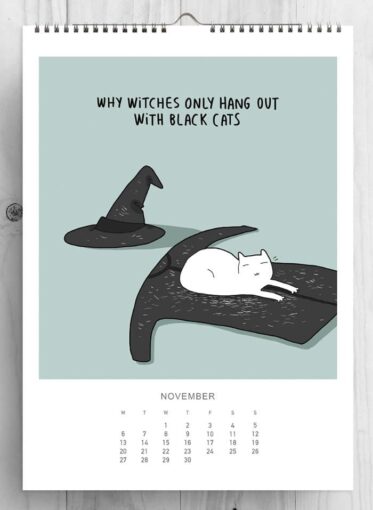 13 Images Showcasing The New And Awesome 2017 Cat Calendar By 'Lingvistov'