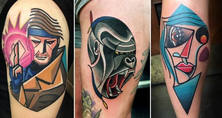 These Abstract And Cubist Style Tattoos By Mike Boyd Are Awesome