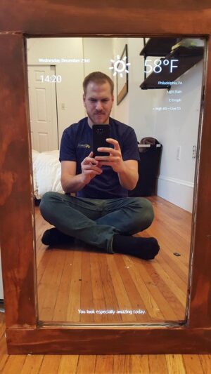 Combine A Computer Monitor And A Mirror To Create Everything You Need