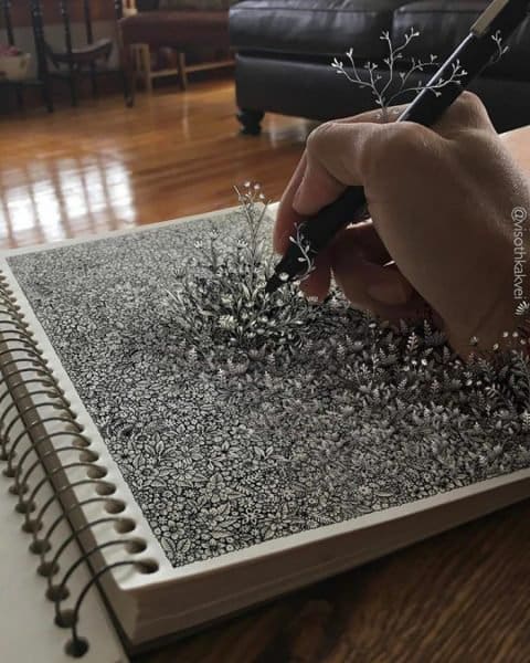 Cambodian Artist VisothKakvei Is Taking Doodling To Another Level