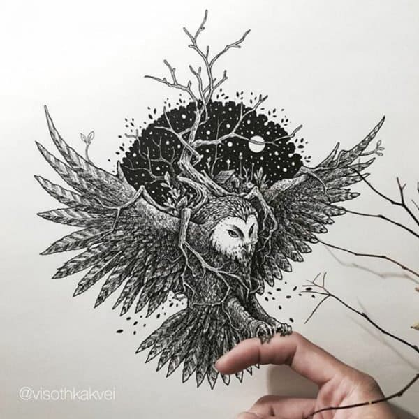 Cambodian Artist VisothKakvei Is Taking Doodling To Another Level