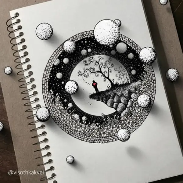 Cambodian Artist VisothKakvei Is Taking Doodling To Another Level