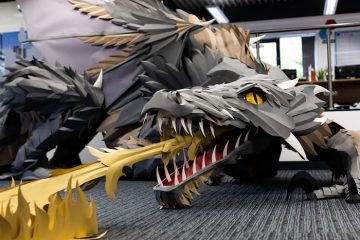 Giant Game of Thrones Inspired Dragon Made From 1200 Sheets of Paper