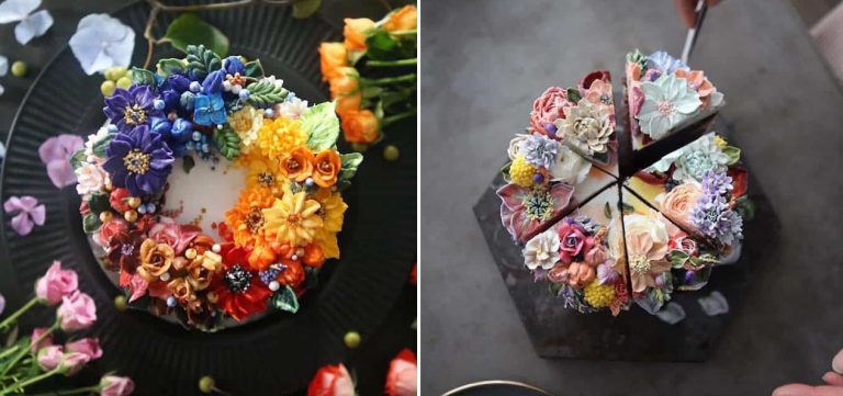 Talented Baker Atelier Soo Transforms Ordinary Cakes Into Flowery ...