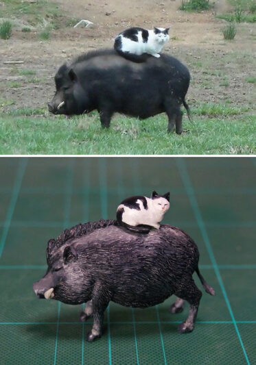 Sculptor Turns Popular Animal Photos Into Funny Meme Sculptures