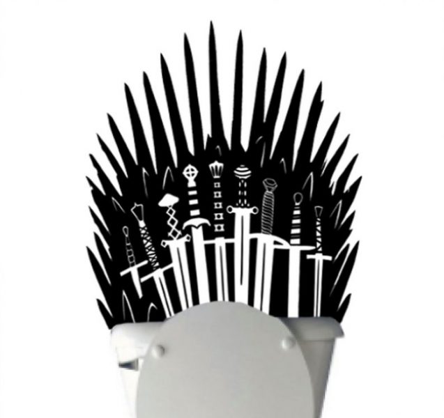 Give Your Toilet The Upgrade It Deserves With A GOT Iron Throne Decal