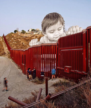 Artist JR Finishes His Mexico Border Installation With A Picnic ...