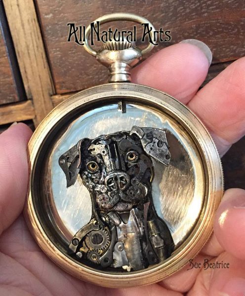 Artist Sue Beatrice Creates Tiny Sculptures Made From Recycled Watches