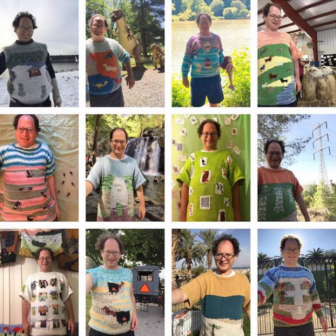 Sam Barsky Knits Himself Sweaters Of Different Places And Then Visits ...