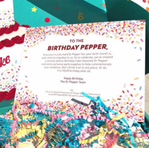 Dr Pepper Sends Out Birthday Cake Flavor Cans To Its Ambassadors To ...