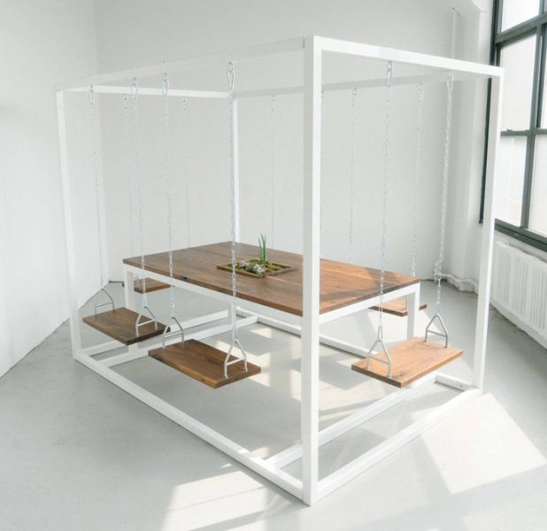 Upgrade Your Home With A Stylish Modern 6-Person Swing Table