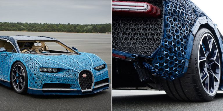 Life-Sized Bugatti Chiron Made With Over 1 Million LEGO Bricks Actually ...