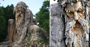 Gigantic 16th Century Brick And Stone Sculpture Of A Guardian Colossus