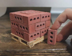 Miniature Cement Bricks And Mortar Allow You To Build Yourself A Mini Wall
