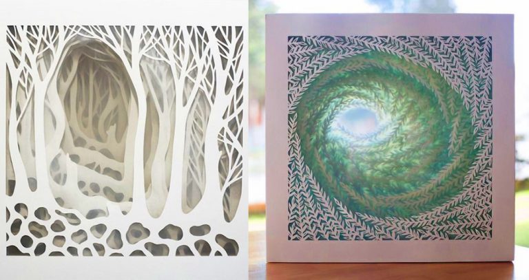 Artist Meticulously Cuts Paper Into Detailed Layers That Look Like ...