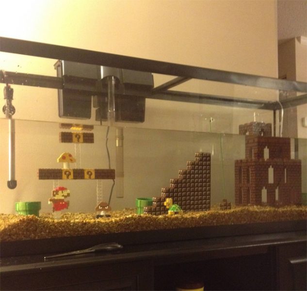 Now You Can Turn Your Fish Tank Into An Underwater Super Mario Level
