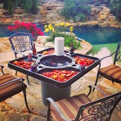 This Table Features A Built-In Trash Can So You Can Enjoy Your Seafood ...