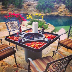 This Table Features A Built-In Trash Can So You Can Enjoy Your Seafood ...