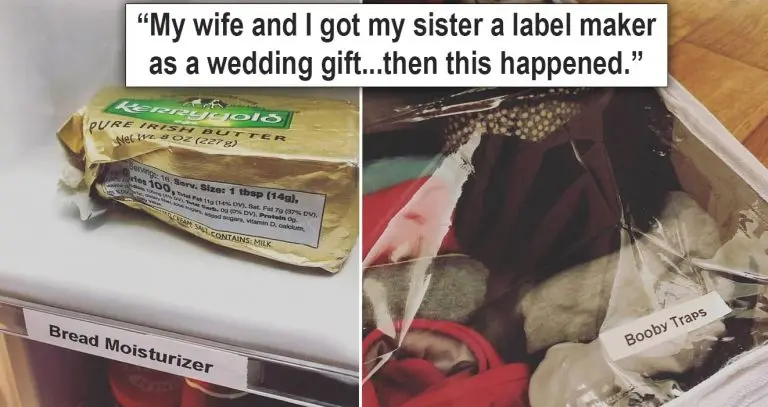 Woman Receives A Label Maker As A Wedding Gift From Her Brother And Now ...