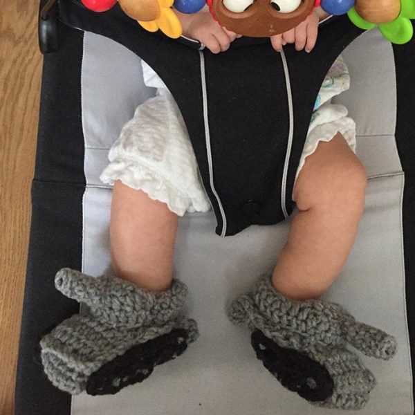 These Crochet Tank Slippers Also Come In Miniature Form For Babies