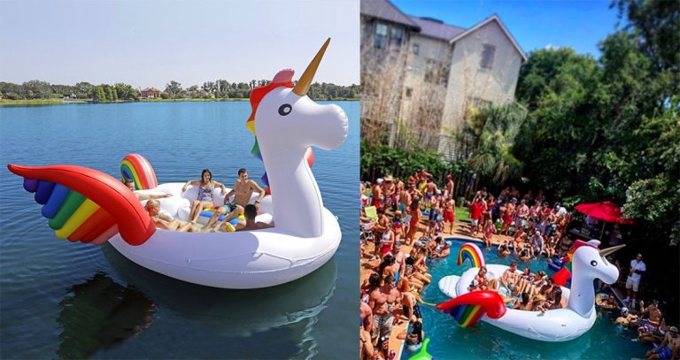 This Giant Inflatable Unicorn Is Big Enough For You And A Bunch Of Your ...