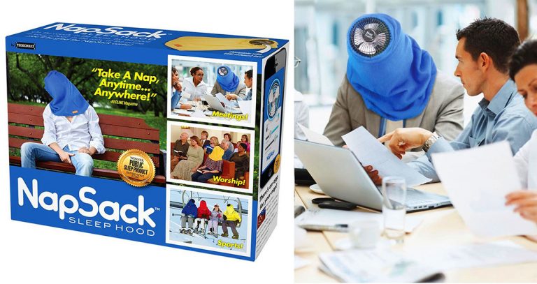 The Nap Sack Sleep Hood Lets You Take A Nap Anytime, Anywhere