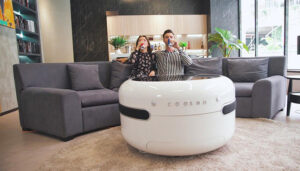 The 'Coosno' Is A Smart Coffee Table With A Built-In Fridge, Stereo And ...
