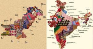 Textile Maps Of Pakistan And India Show The Embroidery Techniques Of ...