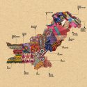 Textile Maps Of Pakistan And India Show The Embroidery Techniques Of ...