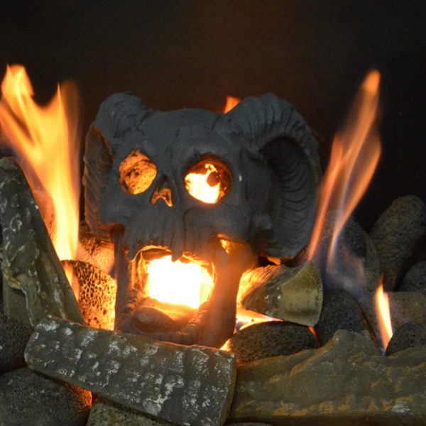 This Fireproof Skull Is The Coolest Addition To Any Fireplace