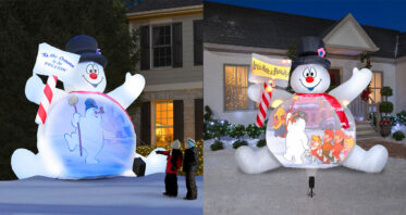 There's A Giant Inflatable Frosty The Snowman That Plays Movie Clips On ...