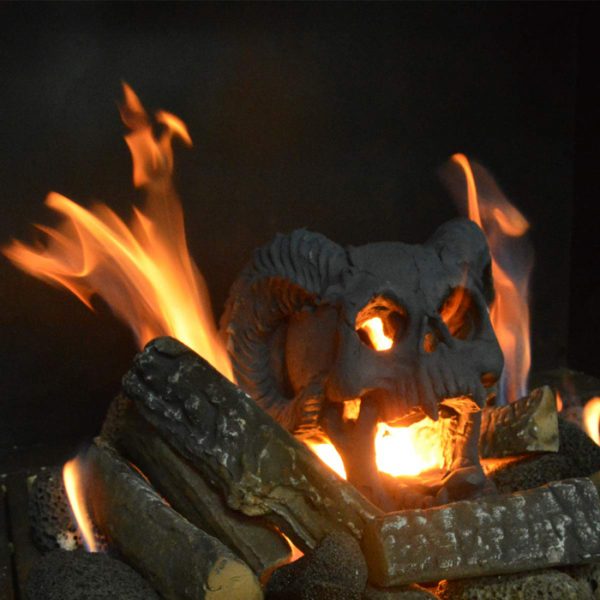This Fireproof Skull Is The Coolest Addition To Any Fireplace