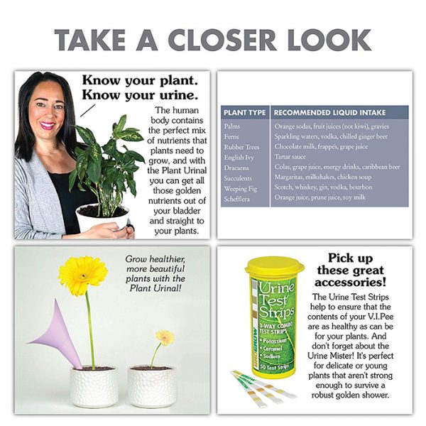 Plant Urinal Provides Minimal Spillage When Peeing Straight Into The ...
