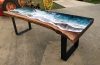 These Stunning Resin Tables Look Like Ocean Waves Washing Up On Shore