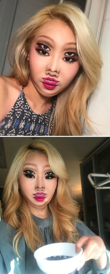 Makeup Artist Dain Yoon Is Amazing At Creating Illusions On Her Face ...